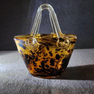 Vintage Glass 7 Purse Vase Leopard Spot Design, Retro Gift to a ...