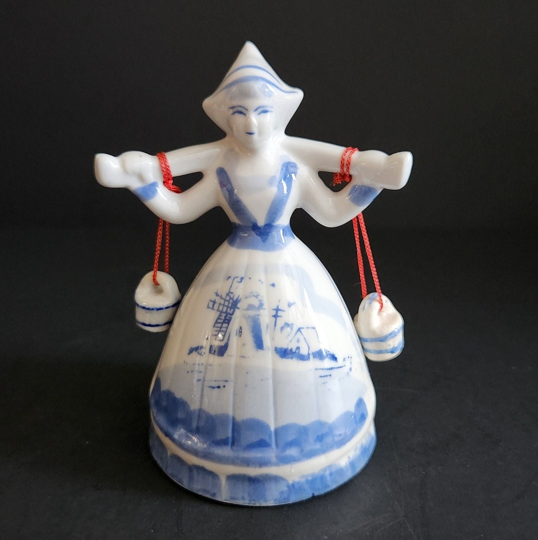 Delft Blue Porcelain Dutch Girl Figurine Hand Painted Collectors Gift ...