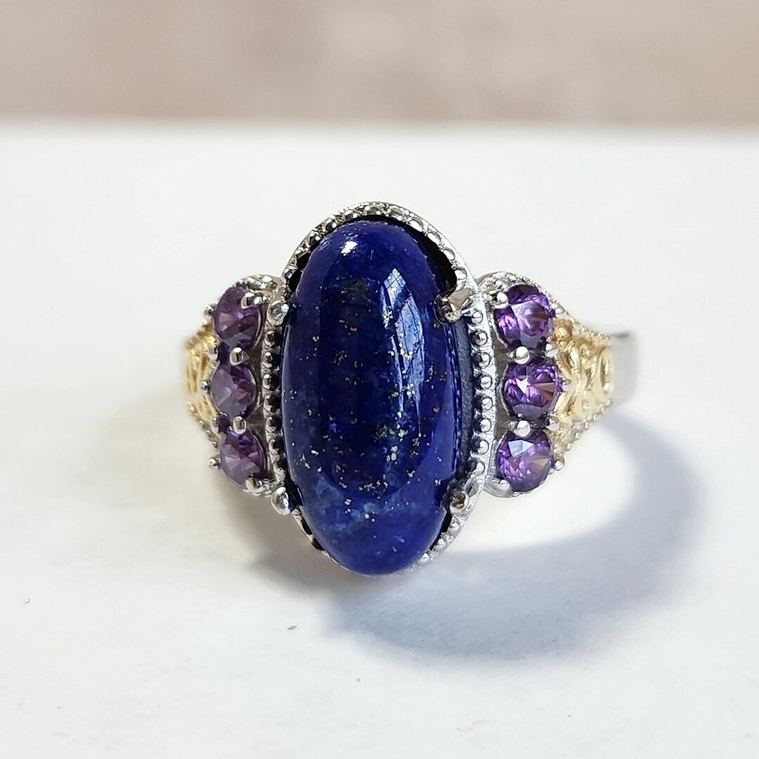 Vintage CHUCK CLEMENCY Sterling With 14K Gold Accent Lapis Lazuli ...