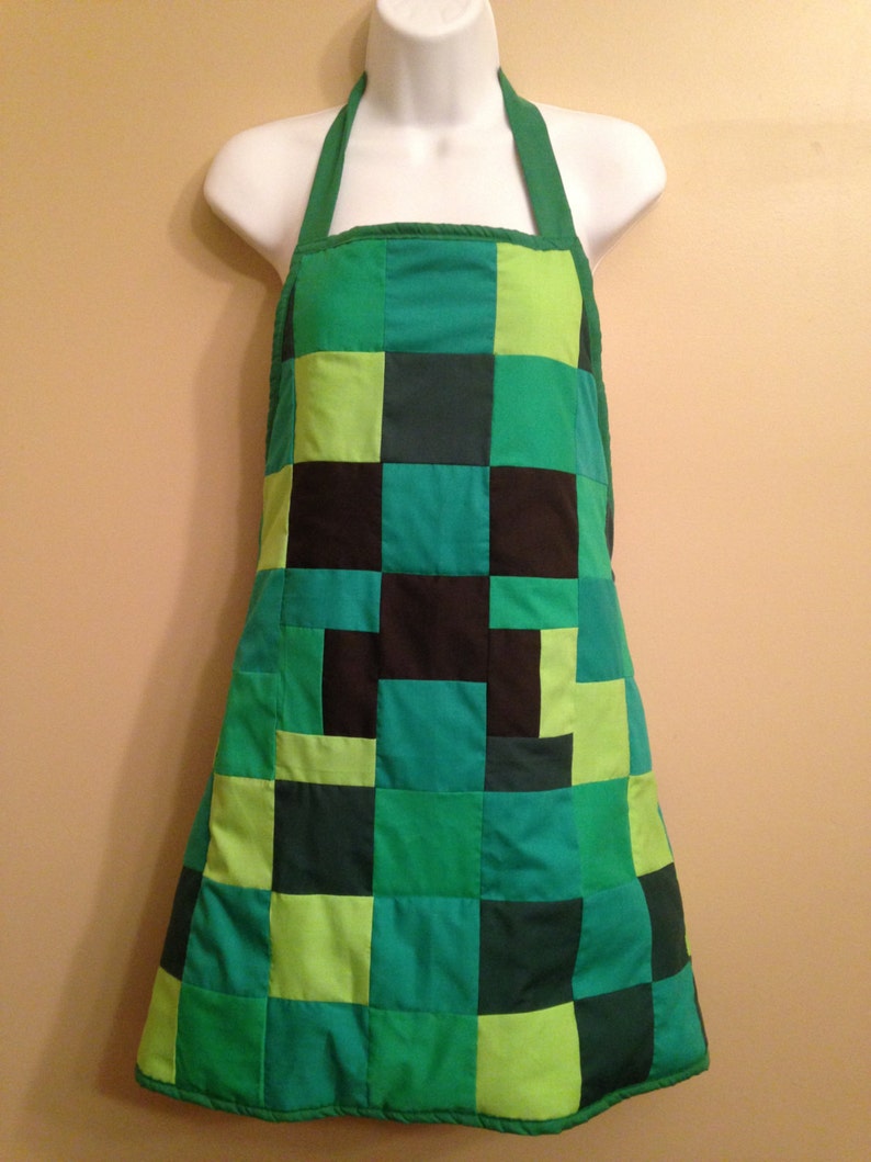 Minecraft Creeper Face Adult Apron | Etsy