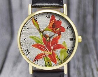 Floral watch | Etsy