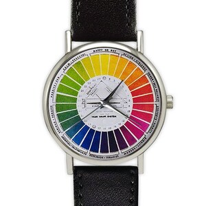 Vintage Color Wheel Art Leather Watch Women's / | Etsy