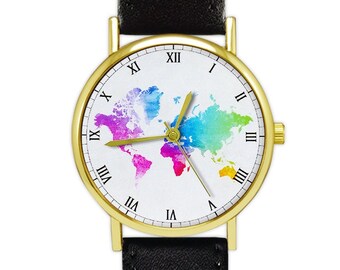 Watch World Map | Etsy