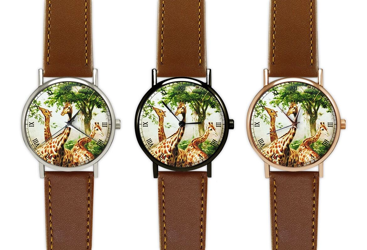 Vintage Giraffe Watch Safari Africa Classic Style | Etsy