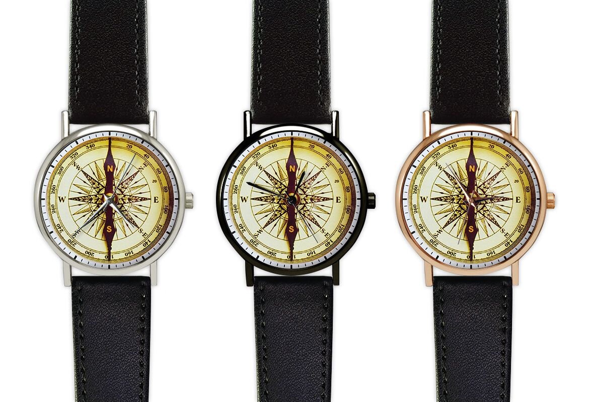 Vintage Compass Watch Nautical Unisex Watch Ladies | Etsy