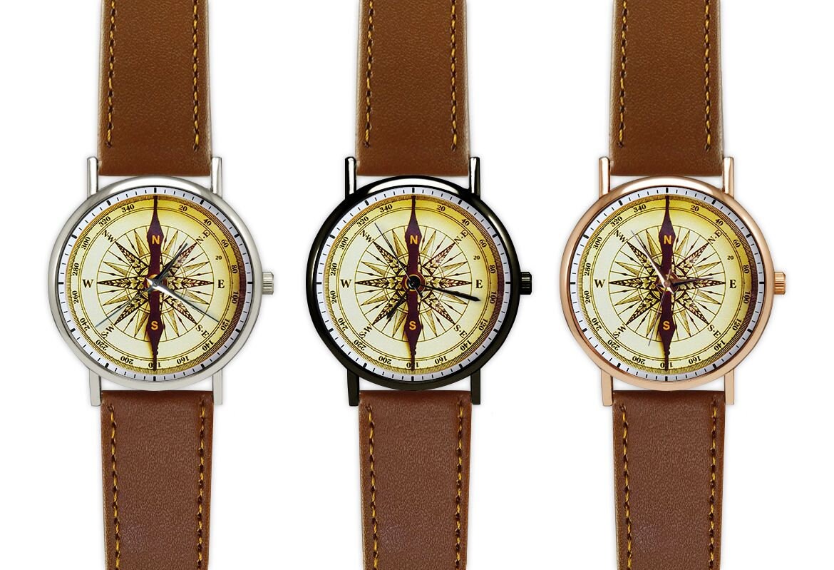 Vintage Compass Watch Nautical Unisex Watch Ladies | Etsy