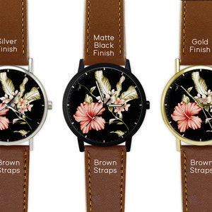 Hibiscus Flower Watch | Floral | Women's Watch | Ladies Watch | Gift ...