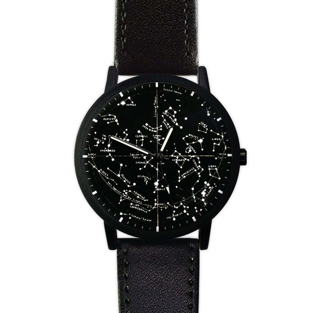 Constellation Watch: Northern Hemisphere Stars, Leather Band - Etsy