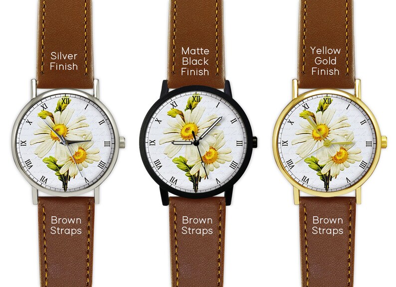 Vintage Daisy Flower Watch Floral Watch Botanical | Etsy