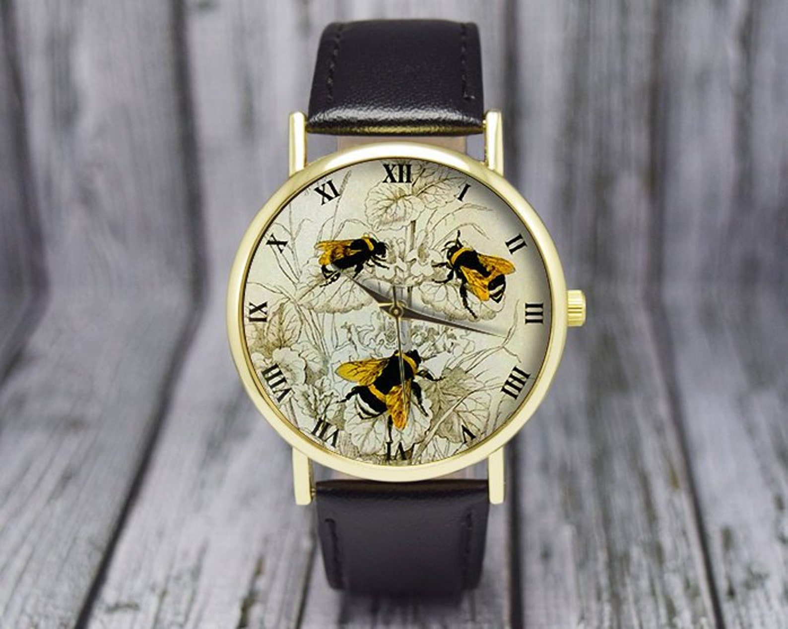 Vintage Honey Bee Watch Insect Watch Leather Watch | Etsy