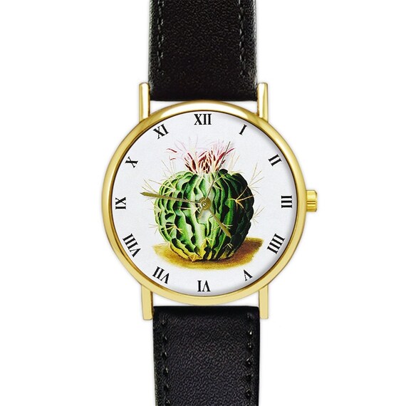 Vintage Cactus Plant Leather Watch Women's Watch | Etsy