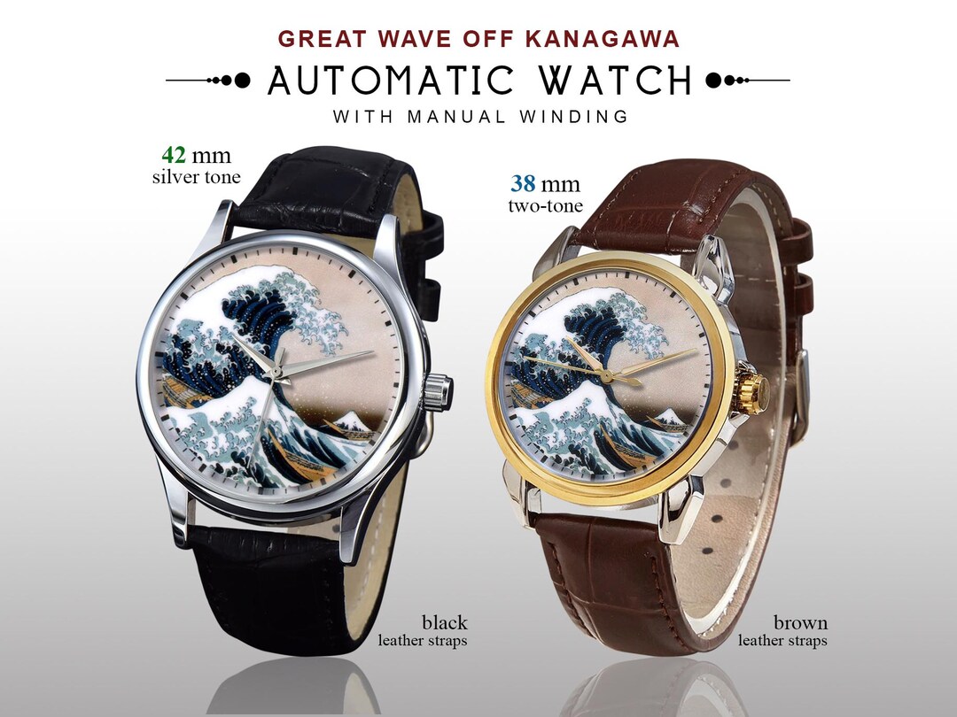 The Great Wave Watch | Automatic Men's/women's Watch | Hokusai Art Dial ...