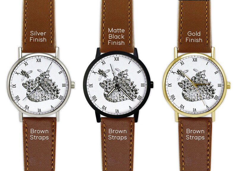 Vintage Honey Bee Watch Honeycomb Insect Watch Leather - Etsy