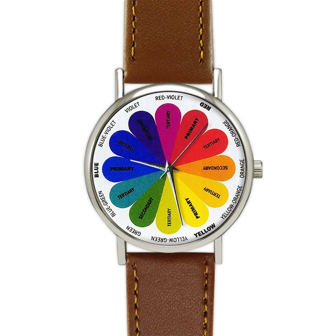 Color Wheel Watch | Art | Leather Watch | Men's Watch | Women's Watch ...