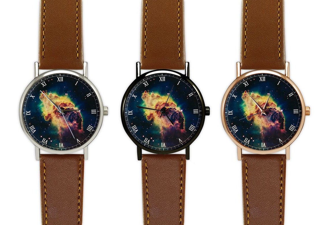 Nebula Watch Galaxy Watch Milky Way Space Leather | Etsy