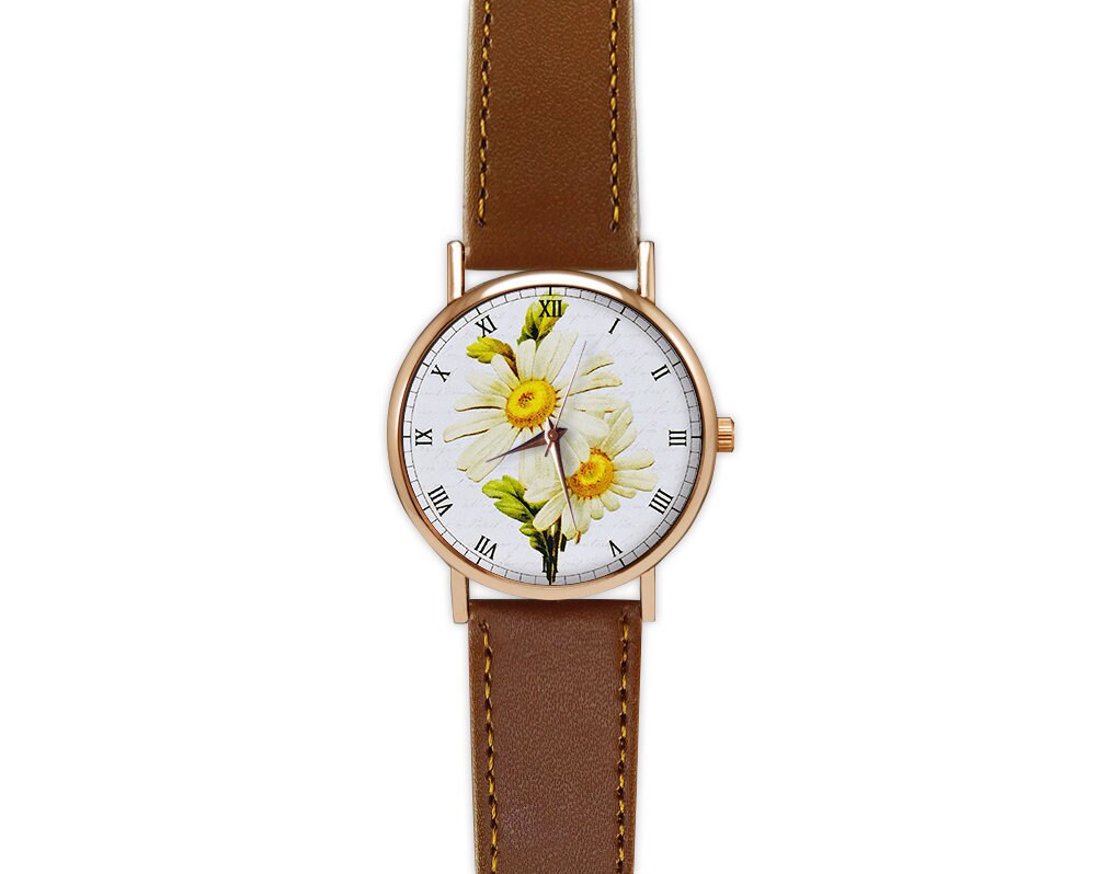 Vintage Daisy Flower Watch Floral Watch Botanical | Etsy