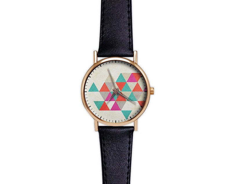 Geometric Watch Triangles Vintage Style Watch Ladies | Etsy