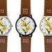 Vintage Daisy Flower Watch Floral Watch Botanical Leather Watch Women's ...