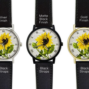 Sunflower Flower Watch | Floral | Botanical | Women's Watch | Ladies ...