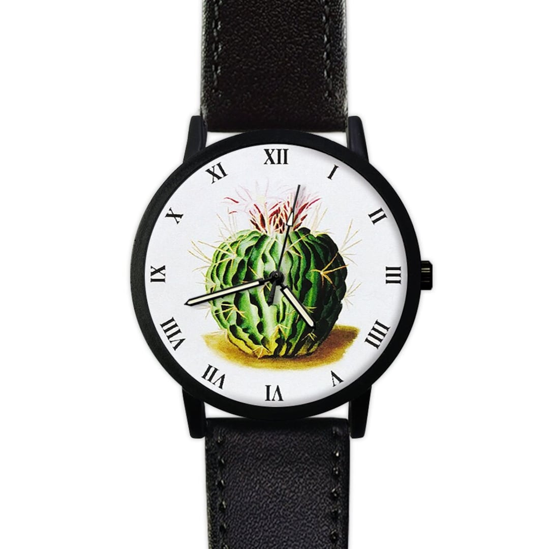 Vintage Cactus Plant | Leather Watch | Women's Watch | Unisex | Men's ...