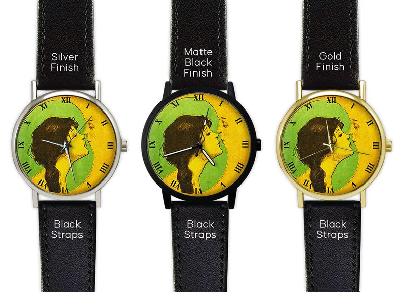 Girl Kissing the Moon Watch Crescent Moon Watch Vintage - Etsy UK