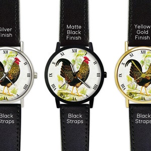Vintage Grey Jungle Fowl Watch | Chicken | Classic Style | Ladies Watch ...