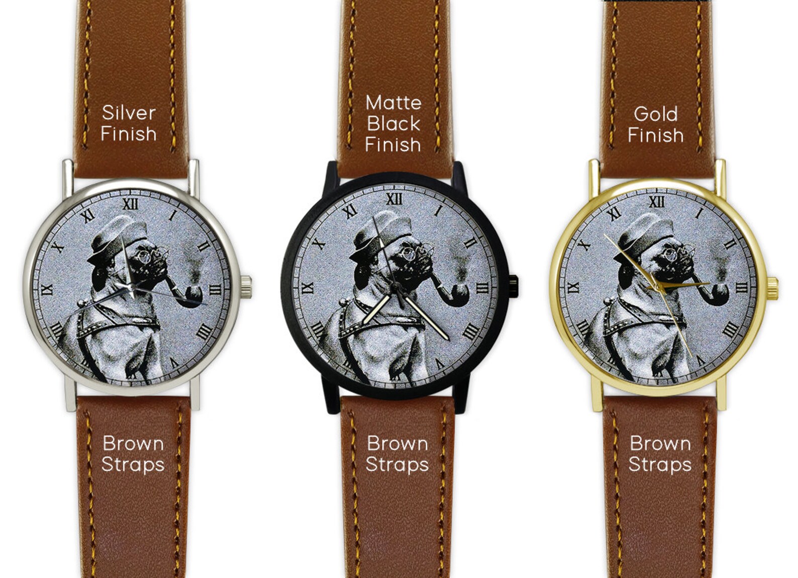 Vintage Dog Smoking Watch Leather Watch Ladies Watch - Etsy
