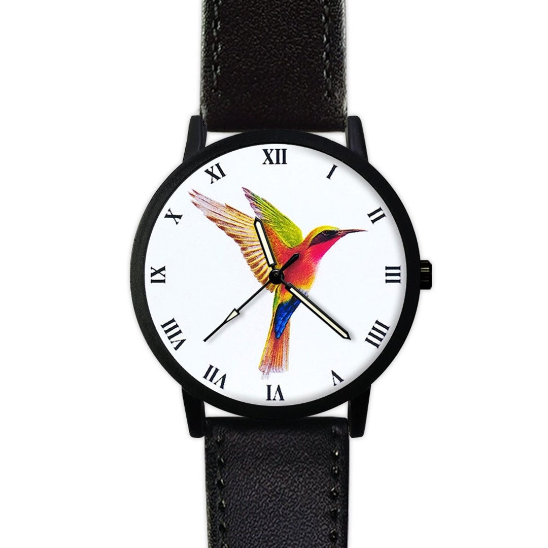 Vintage Hummingbird Illustration Watch | Bird Watch | Minimalist ...