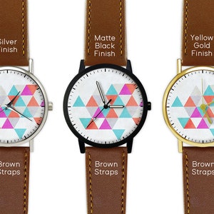 Geometric Watch | Triangles | Vintage Style Watch | Ladies Watch ...