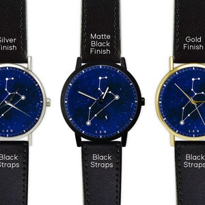 Leo Constellation Watch | Lion | Leather Watch | Ladies Watch | Men's ...
