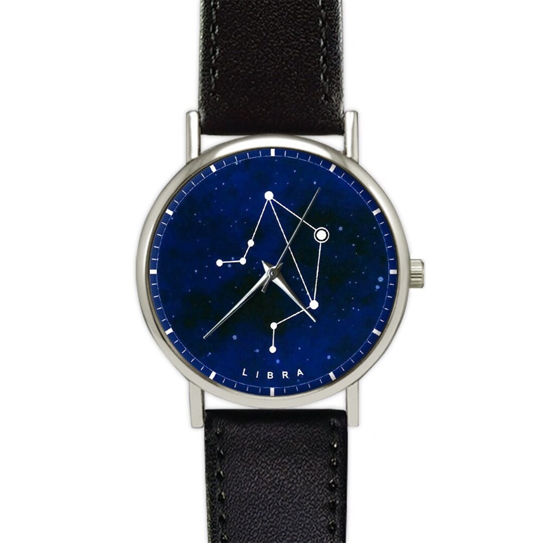 Libra Constellation Watch | Zodiac Leather Watch | Ladies Watch | Mens ...