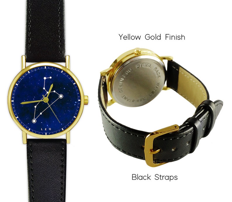 Leo Constellation Watch Lion Leather Watch Ladies Watch | Etsy