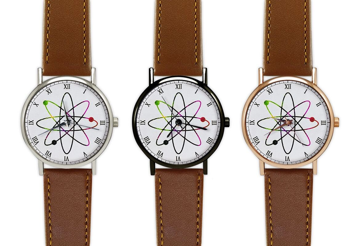 Atom Watch Science Physics Chemistry Leather Watch | Etsy