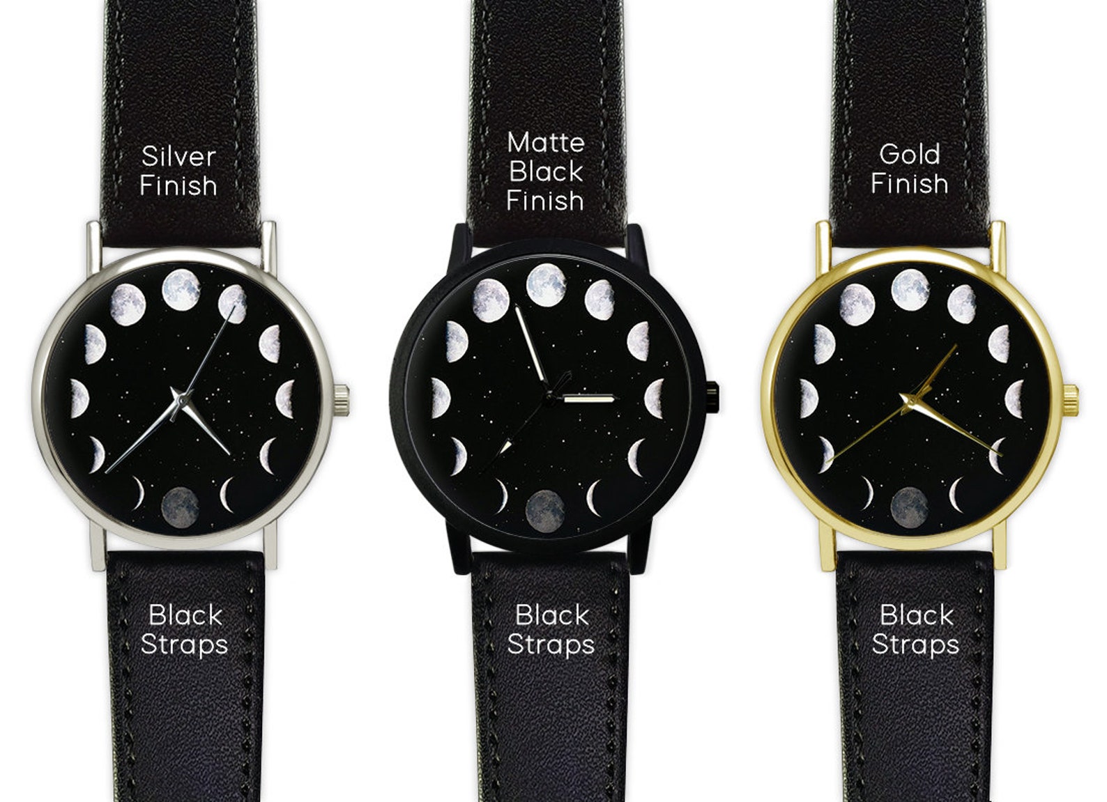 Moon Phases Watch Space Watch Lunar Watch Astronomy - Etsy
