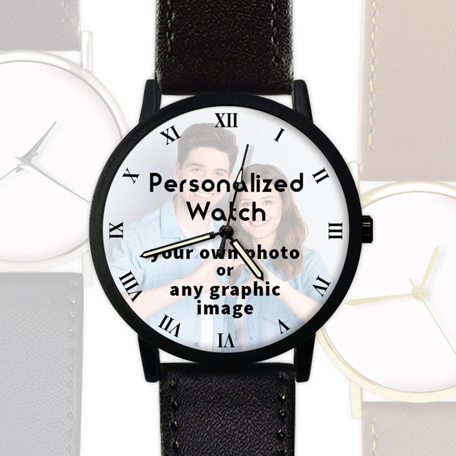 Personalized Customized Watch Unisex Watch Men's - Etsy
