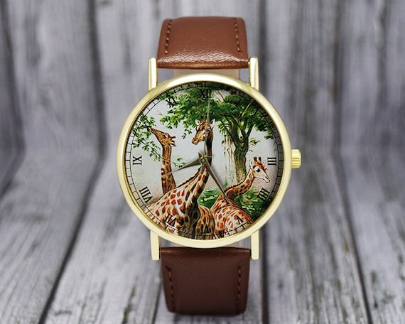 Vintage Giraffe Watch Safari Africa Classic Style | Etsy