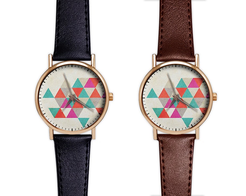 Geometric Watch Triangles Vintage Style Watch Ladies | Etsy