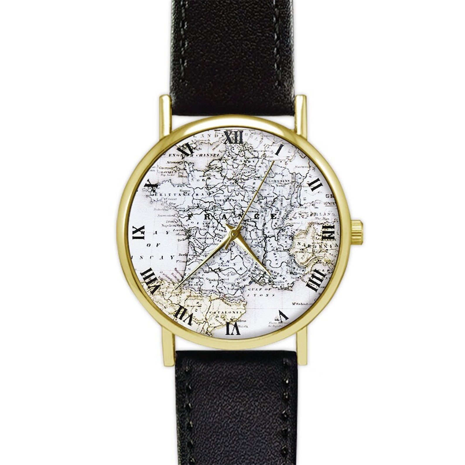 Vintage FRANCE Map Watch Europe Map Ladies Watch - Etsy