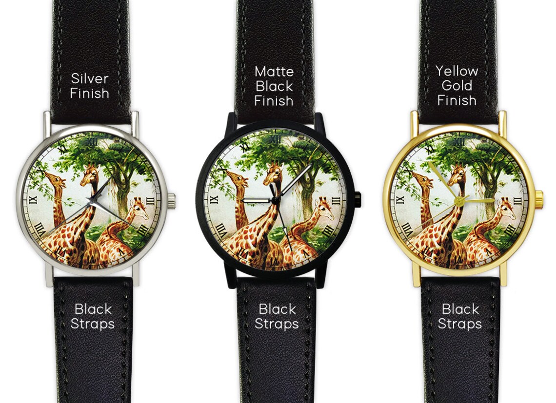 Vintage Giraffe Watch Safari Africa Classic Style - Etsy