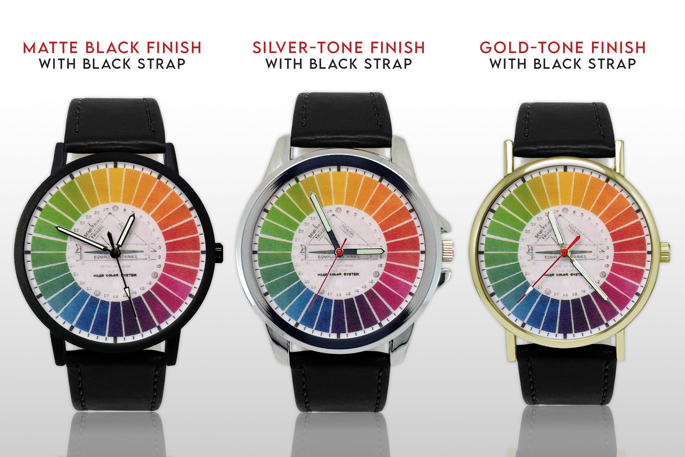 Color Wheel Watch, Artist Gift, Theory Palette Timepiece, Designer ...