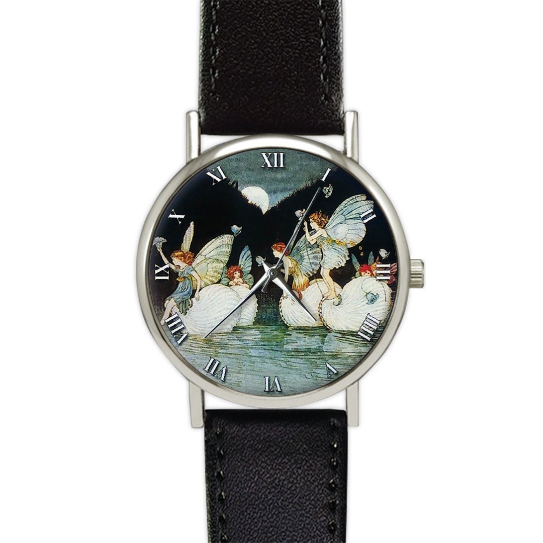 Vintage Fairies Watch: Classic Style Ladies Leather Watch - Etsy