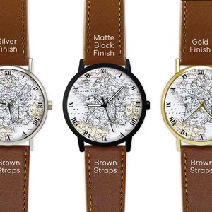 Vintage FRANCE Map Watch | Europe Map | Ladies Watch | Men's Watch ...