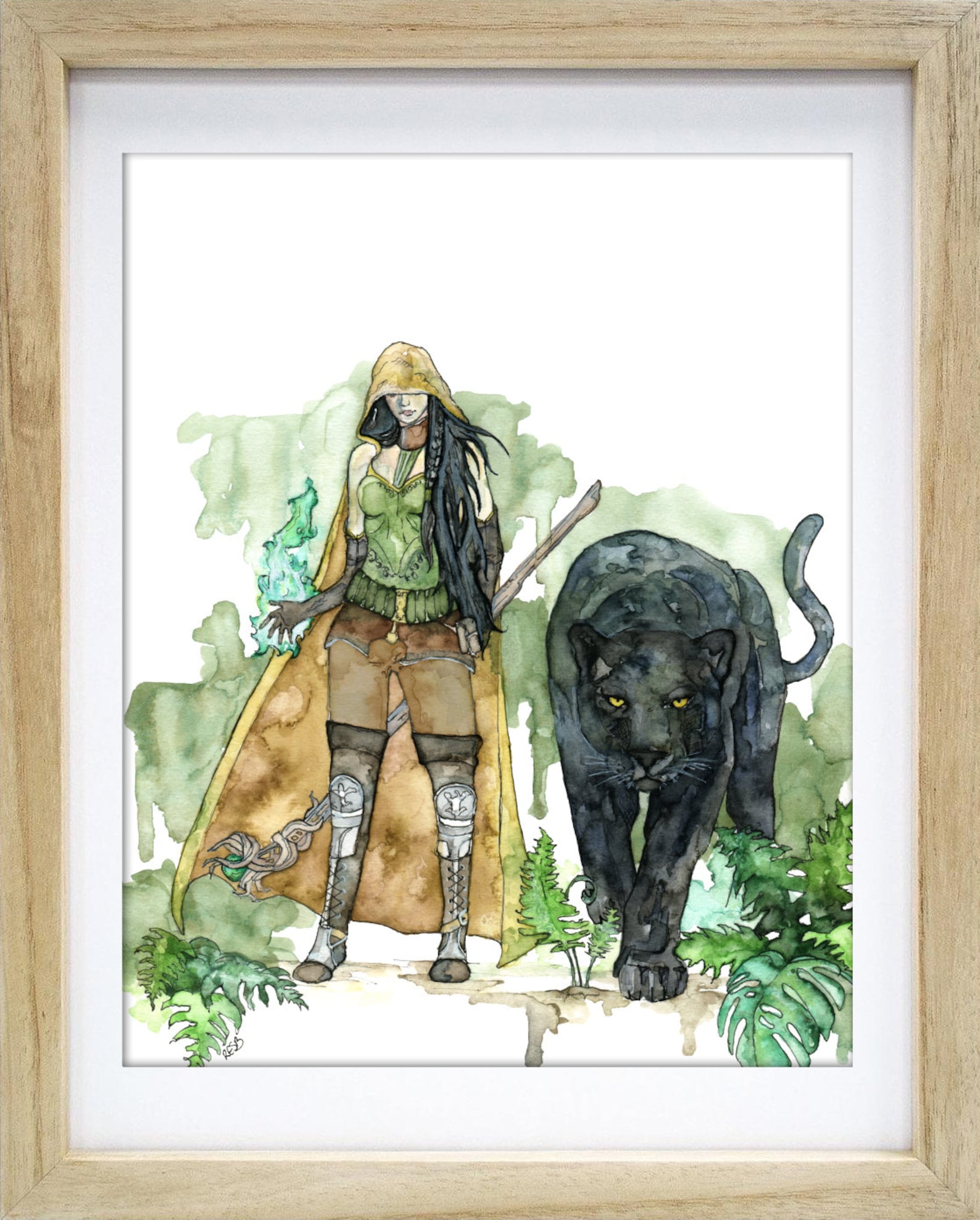 Druid Painting Watercolor Art Fantasy Art Fantasy - Etsy