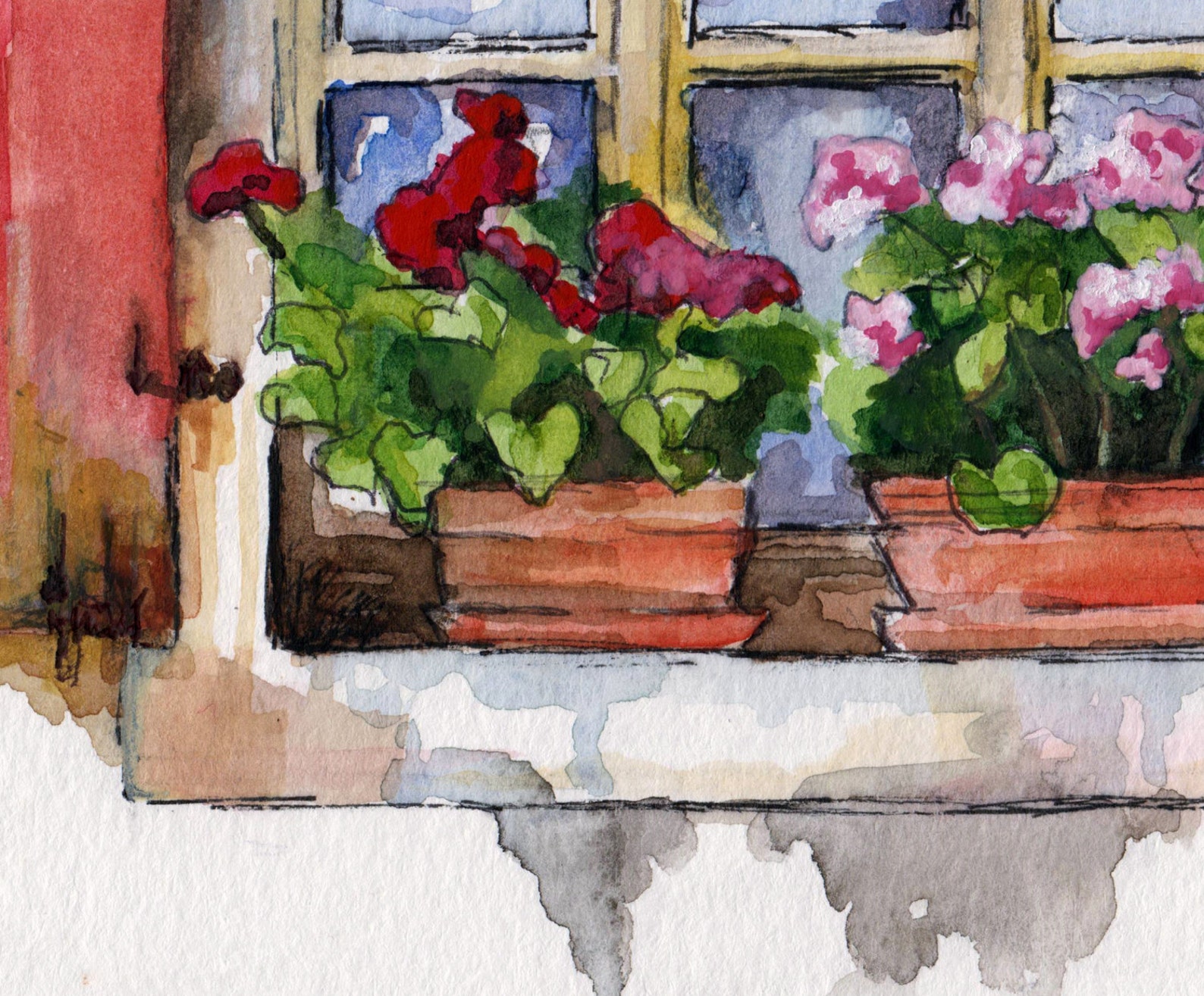 Window Painting Print From Original Watercolor Painting - Etsy