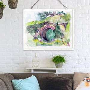 Bag End Painting, Watercolor Painting, Lord, Fantasy Art, Rings ...