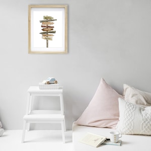 Storybook Signpost Print - Customizable Literary Signpost, Fantasy ...