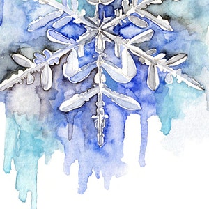 Snowflake Painting - Print From Original Watercolor Painting, "soft as ...