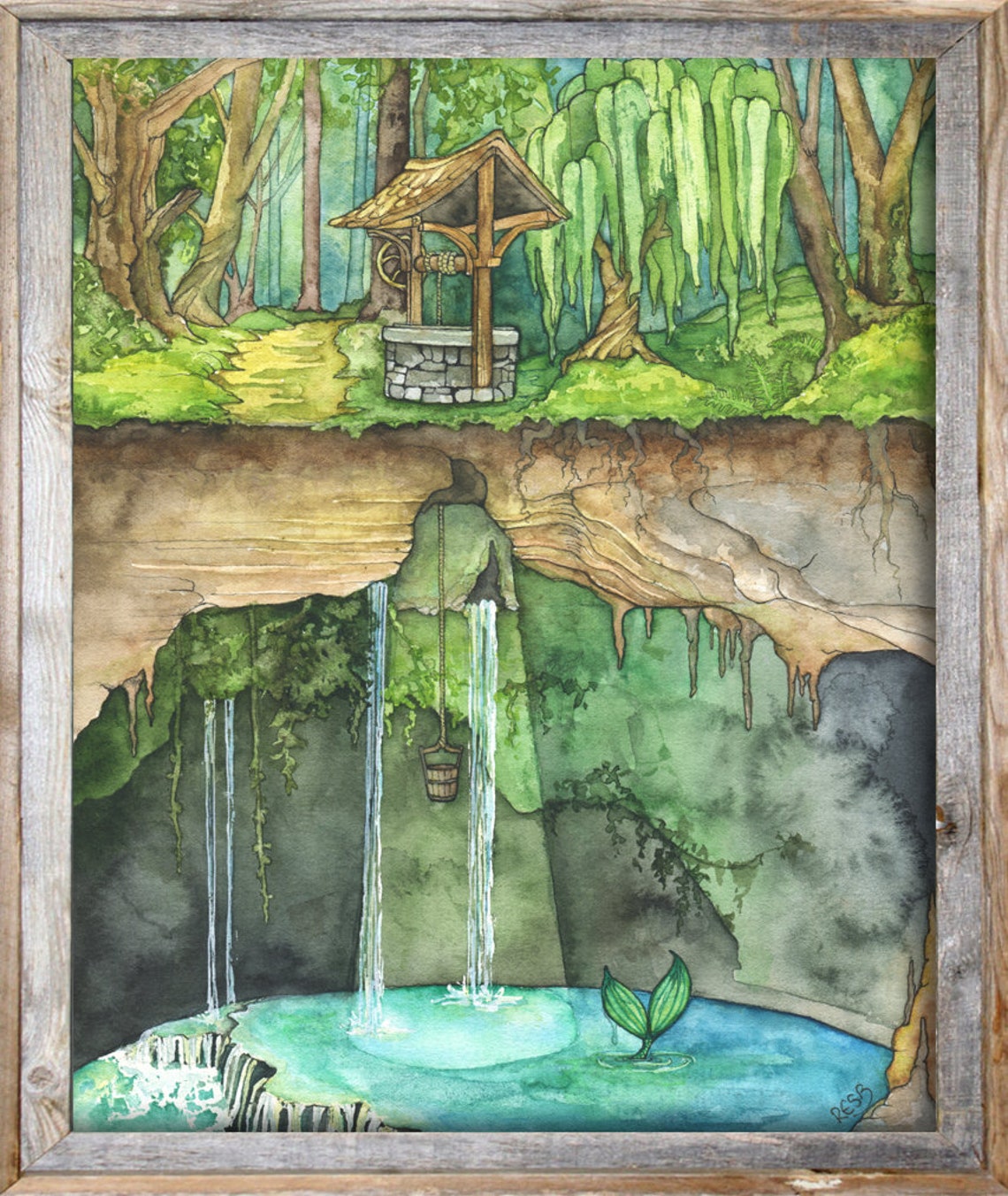 Wishing Well Painting Print of Wishing Well in Enchanted - Etsy Canada