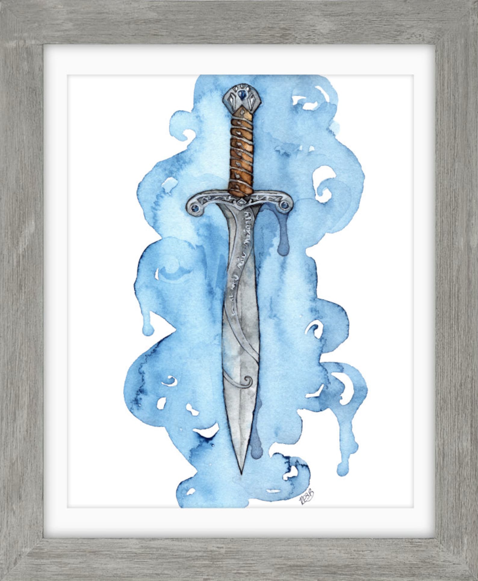 Sting Painting Dagger Sword Fantasy Art Lord Fantasy - Etsy