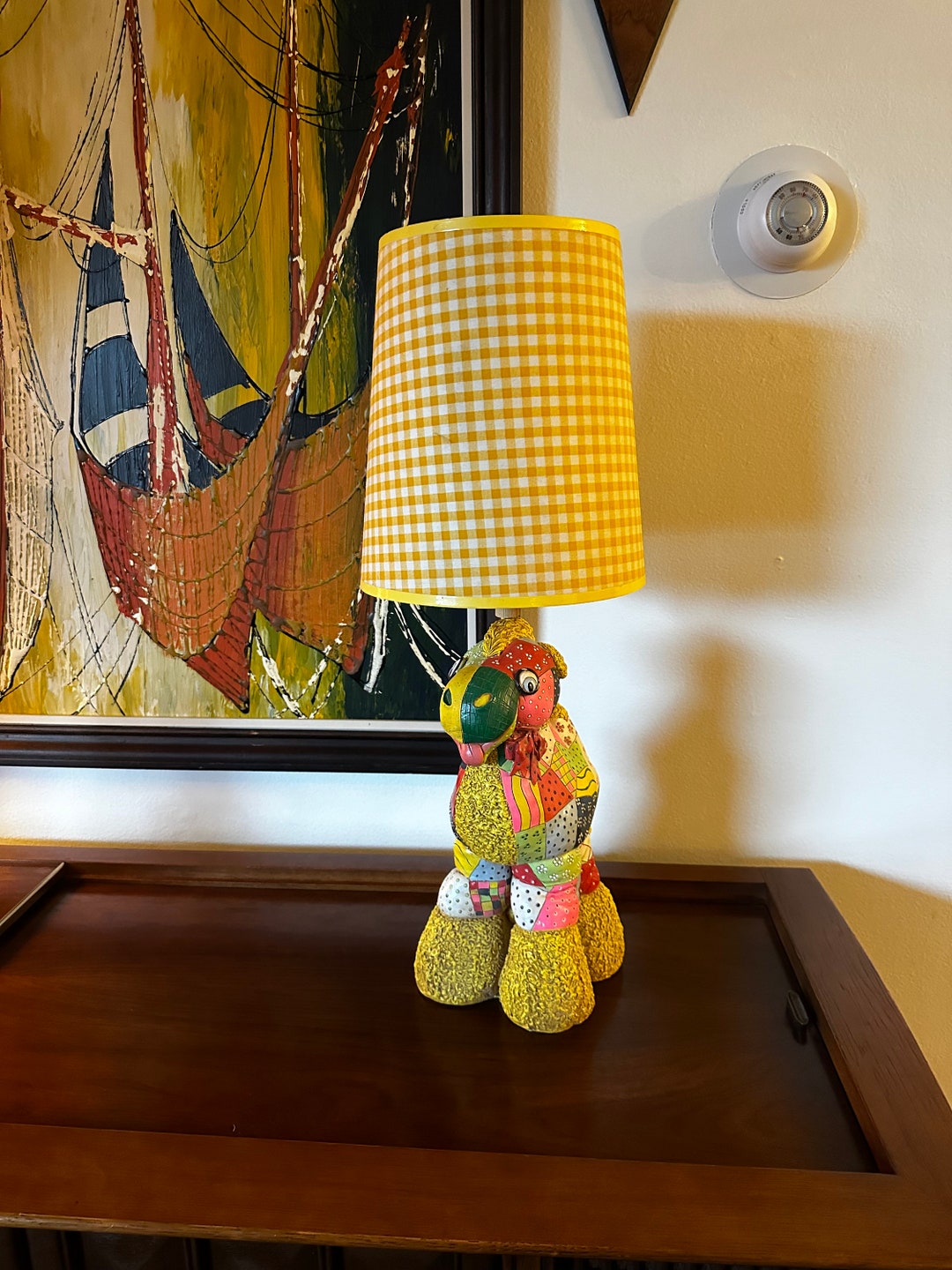 1970s Chalkware Kids Patchwork Camel Lamp - Etsy
